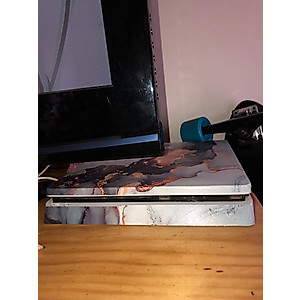 Decal Skin for Ps4, Whole Body Vinyl Sticker Cover for Playstation 4 Console and Controller (Include 4pcs Light Bar Stickers) (PS4, Marble Gold)