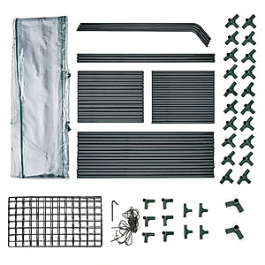 AMERLIFE Mini Walk-in Greenhouse 3 Tier 4 Shelves with PVC Cover and Roll-Up Zipper Door,for Indoor Outdoor Use Extra Hooks Wind Ropes, 77''x56''x29''