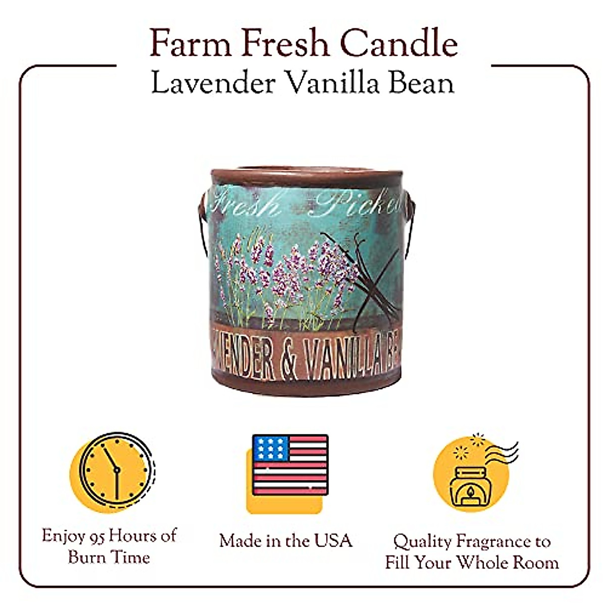 A CHEERFUL GIVER 95hr 20oz Scented Candle - Lavender Vanilla Bean Scented - Multi-Wick Glass Candle - Gifts For Men and Women