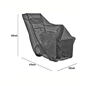 Honester Snow Thrower Cover Waterproof Universal Snow Blower Covers fit for Two Stage Snow Blowers 47" L x 32" H x 40" W (L)