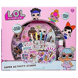 L.O.L. Surprise Super Activity Set Studio by Horizon Group USA, Sketch & Create with Stickers & Gemstones, Multicolor