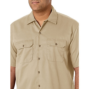 Dickies mens Short-sleeve Work Shirt, Desert Sand, X-Large Tall