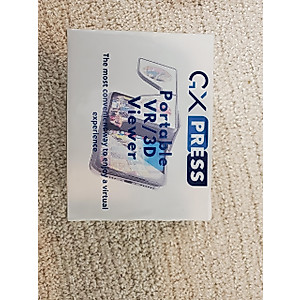 Portable Virtual Reality VR Glasses - Patented Mini Pocket-Sized Headset with Travel Case | Foldable, Portable Head Sets for iPhone & Android, Enjoy 360 VR Videos (White)