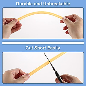 6pcs Silicone Straws Reusable Replacement Straws, 9.6inch Long Flexible Drinking Straw with Cleaning Brush, Odorless Soft Silicone Straws for Kids Parties, BPA Free (Multicolored)