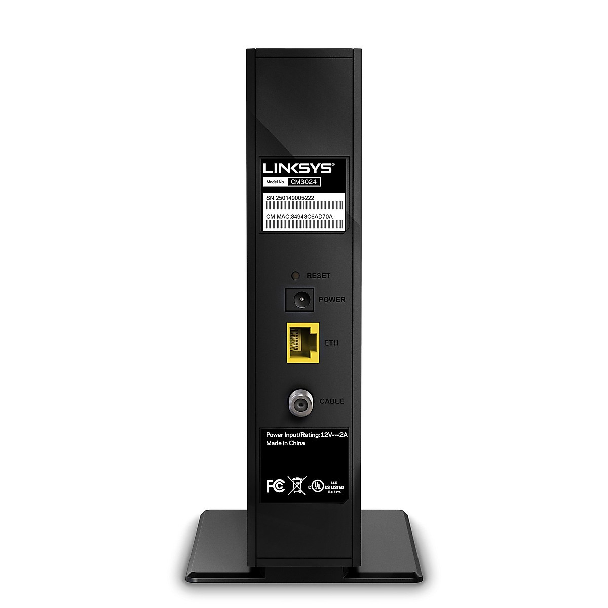 Linksys CM3024 High Speed DOCSIS 3.0 24x8 Cable Modem, Certified for Comcast/Xfinity, Time Warner, Cox & Charter (Modem Only, No Wifi Functionality)