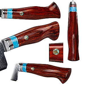 MSY BIGSUNNY Kiritsuke Knife - 67 Layers Damascus Steel - 6.7 Inch Blade - Stain & Corrosion Resistant Handmade Chef Knives