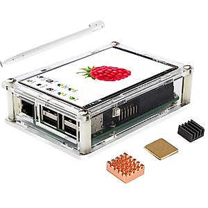 DORHEA for Raspberry Pi Display 3.5 inch TFT LCD Screen Kit, 3.5'' 480x320 Resolution TFT Touch Screen Moudle with Protective Case Touch Pen Heatsinks for Raspberry Pi 4 3 B+,Pi 3 B, Pi 2, Pi Zero