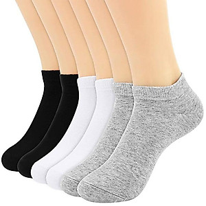 Light up in the Dark 10 Pairs Ankle Socks No Show Sock Low-Cut Athletic Men Women Cotton Socks