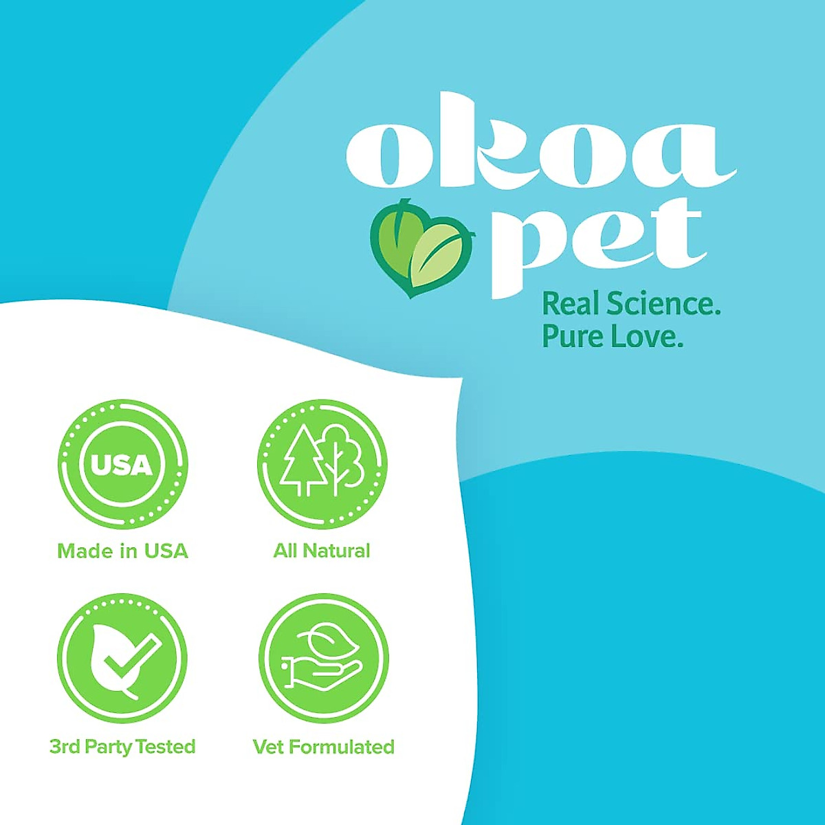 Okoa Pet “Chill, Kitty Kitty” Hemp Calming Supplement for Cats - Cat Anxiety Support Soft Chews for Reduced Stress, Thunder, Travel, & Separation - Salmon Flavor Hemp Treats - Vet Formulated, USA Made
