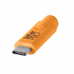 Tether Tools TetherPro USB-C to USB 3.0 Micro-B Cable | for Fast Transfer and Connection Between Camera and Computer | High Visibility Orange | 15 Feet (4.6 m)