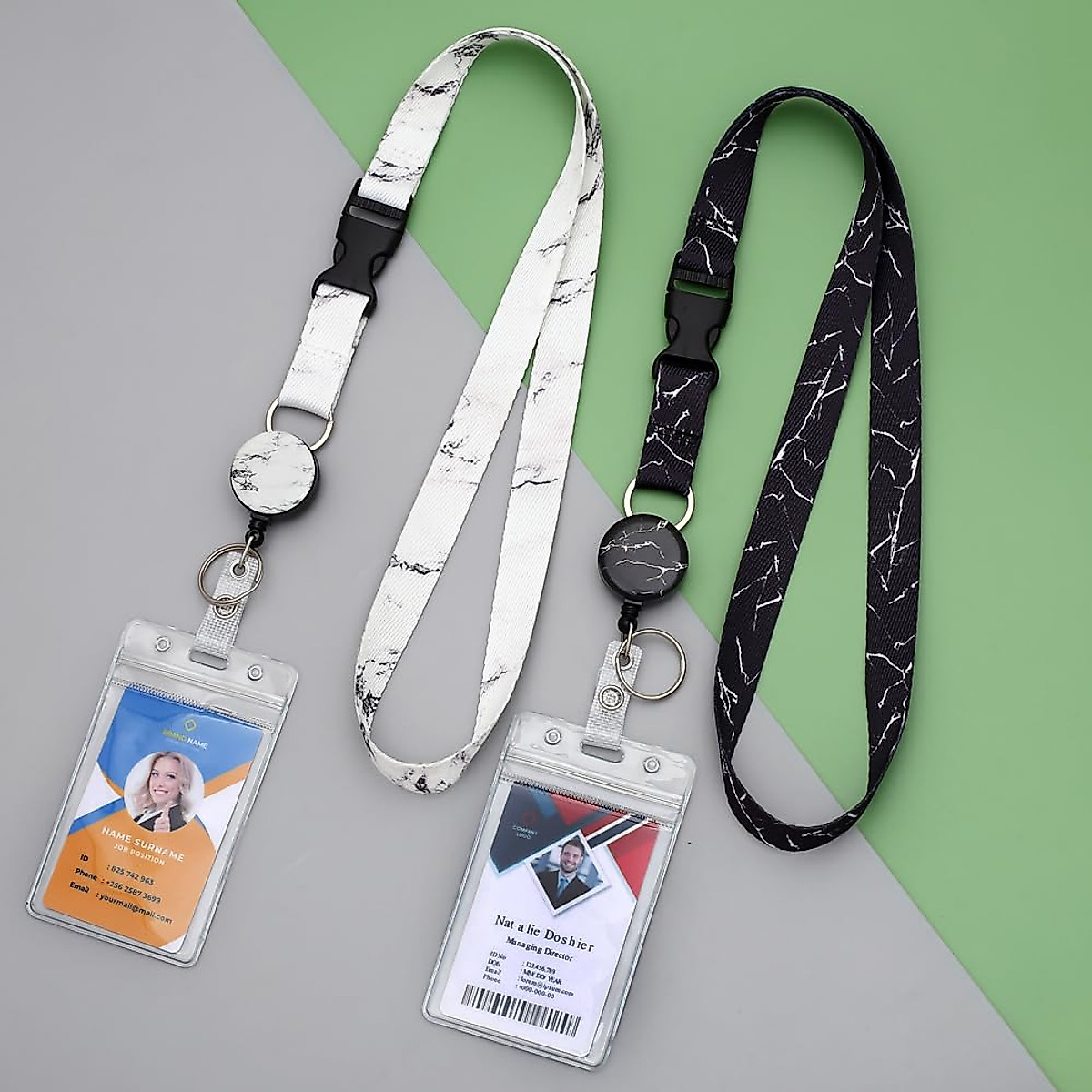 4 Pack Detachable lanyards for Cruise Ship Cards Cute Cruise Lanyards with Retractable Badge Reel and Waterproof ID Badge Holder