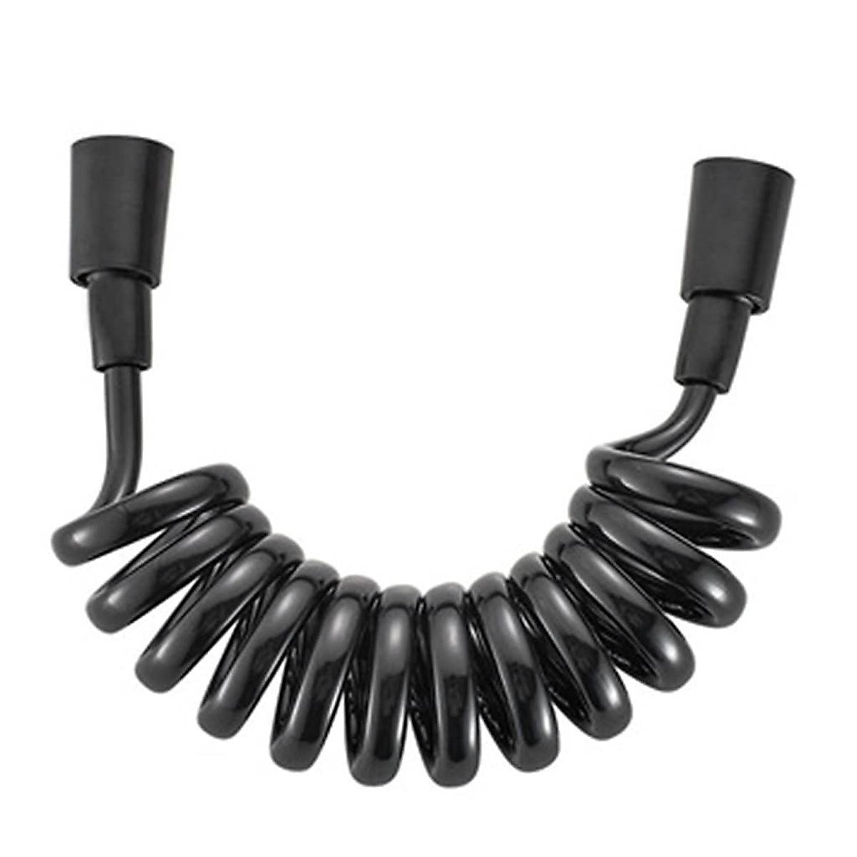 1.5m Retractable Spring Hose Flexible Telescopic Shower Hose For Handheld Shower For Head Toilet Bidet Sprayer（Black/Gra