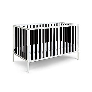 Baby Cache Deux Remi Island 3-in-1 Convertible Crib (Do Re Me) White & Black