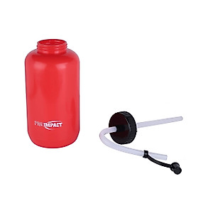 Pro Impact Squeezable Water Bottle Bendable Long Straw - LDPE BPA Free Plastic - Hydration for Baseball Hockey Gym MMA Yoga Boxing Cycling Softball Football Lacrosse (35.5 Oz.)