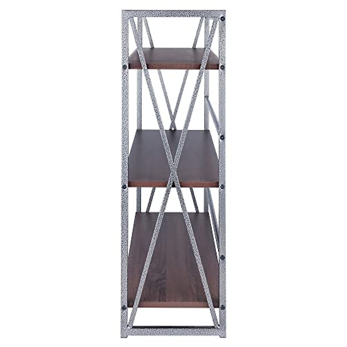 Winsome Wood Isa 3-Tier Shelf, Graphite and Walnut