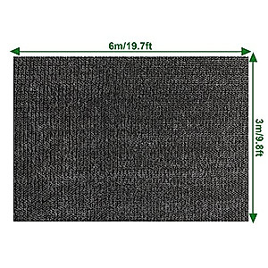 CertBuy Black Shade Cloth 10 x 20 FT, Sunblock Shade Cloth with Grommets, Garden Sun Shade Cloth for Plants, Shade Cloth for Greenhouse, Plants Cover, Patio, Outside, UV Resistant Shading Net