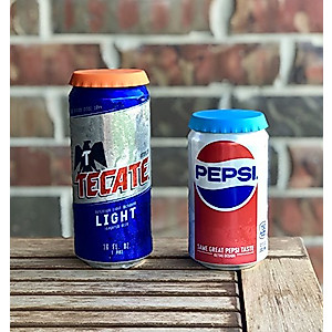 Silicone Soda Can Lids – Can Covers – Can Caps – Can Topper – Can Saver – Can Stopper – Fits standard soda cans (2 Pack, Blue)
