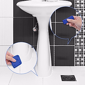 Hotop 4 Pieces Caulk Tool Kit Sealant Silicone Finishing Tools Caulking Tools for Silicone Sealant Grout Finishing Sealing (Blue)