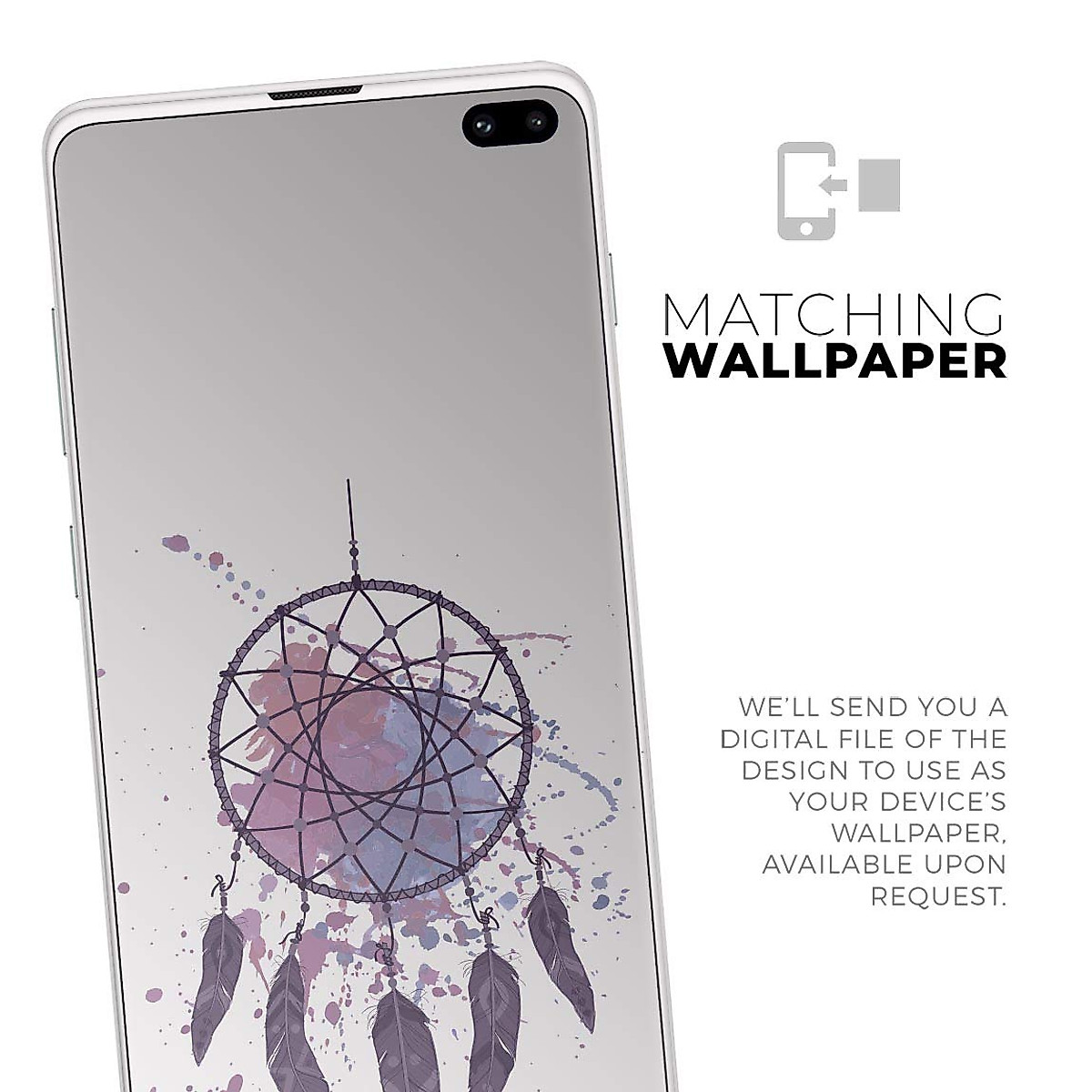 DesignSkinz Dreamcatcher Splatter Protective Vinyl Decal Wrap Skin Cover Compatible with The Samsung Galaxy S20 (Screen Trim & Back Glass Skin)