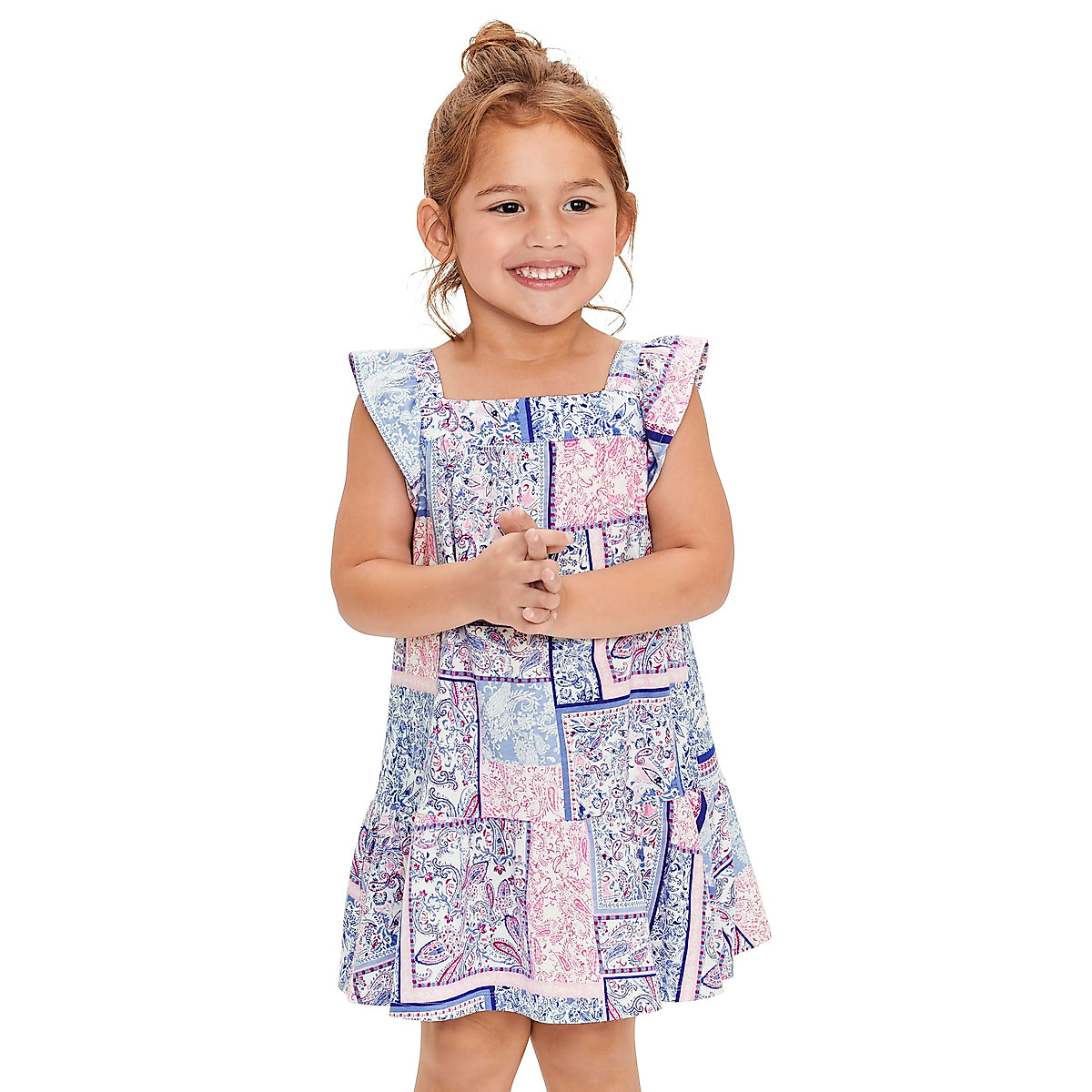 The Children's Place Baby Girls' and Toddler Sleeveless Dressy Special Occasion Dresses, Navy Flutter, 5T