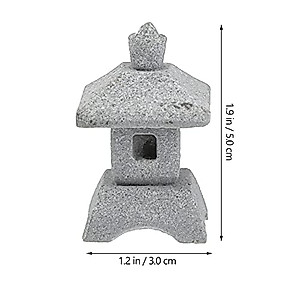 Familiars Village Minature Things Miniature Decoration Set, 3 Japanese Lantern, Mini Fairy Decor for Garden& Patio Micro Landscape Bonsai Decoration Familiars Village Bonsai Miniature Statue