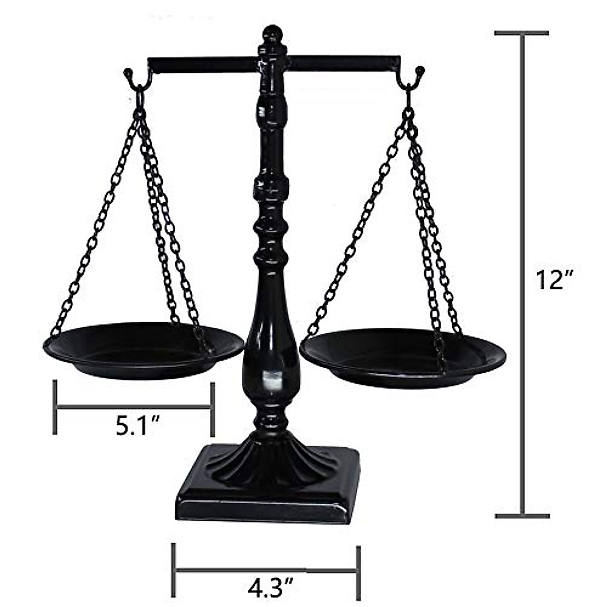 Vintage Style Metal Libra Jewelry Display Tray Cosmetic Organizer Storage, Black