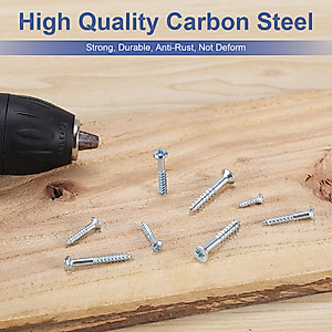 FARRAY Wood Screws Assortment Kit, 224pcs Galvanized Phillips Screws Set, Wood Screws, Assorted Screws, Screw Kit, Assorted Wood Screws, Screw Set Assortment