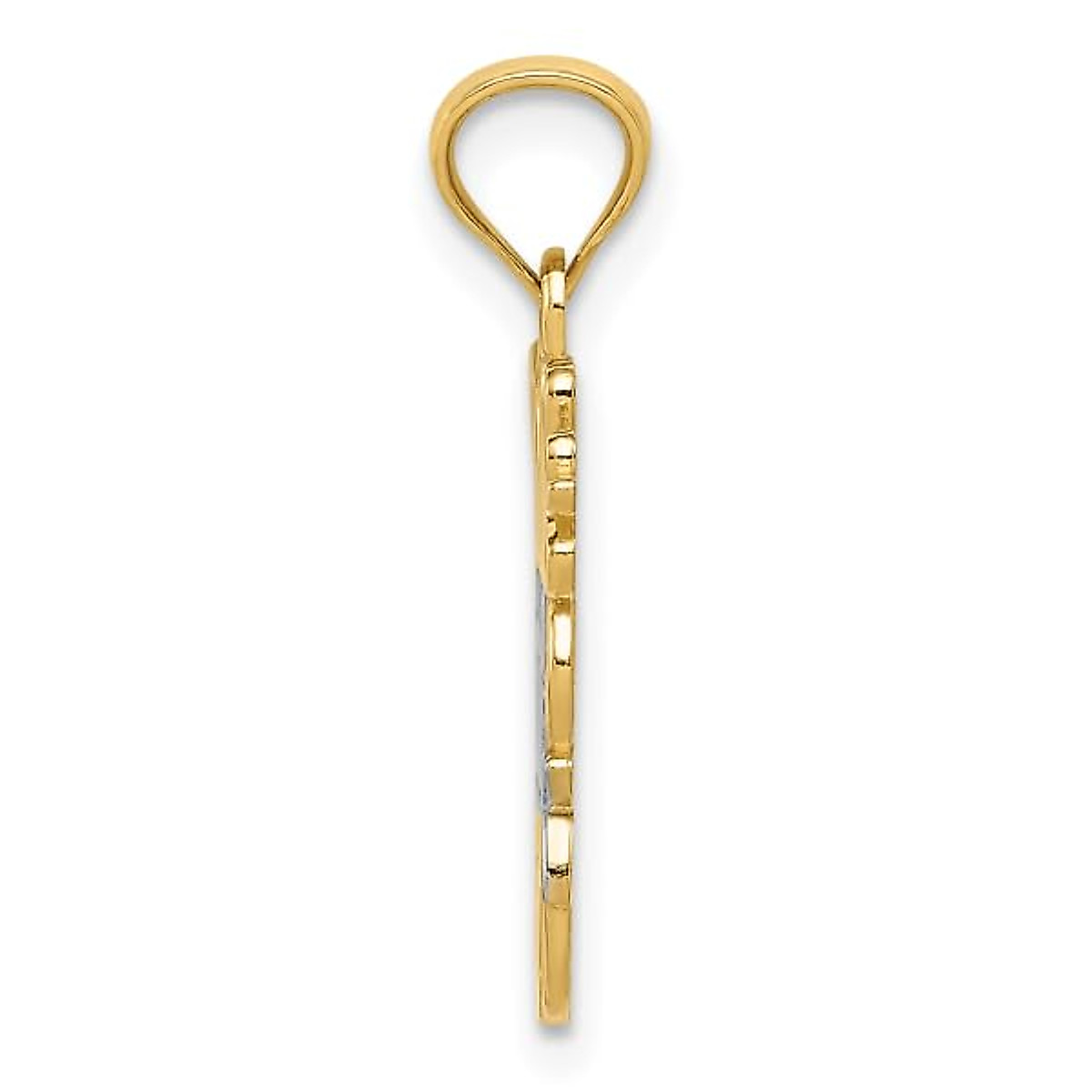 IceCarats 14K Yellow Gold Daddys Little Girl Necklace Charm Pendant Only