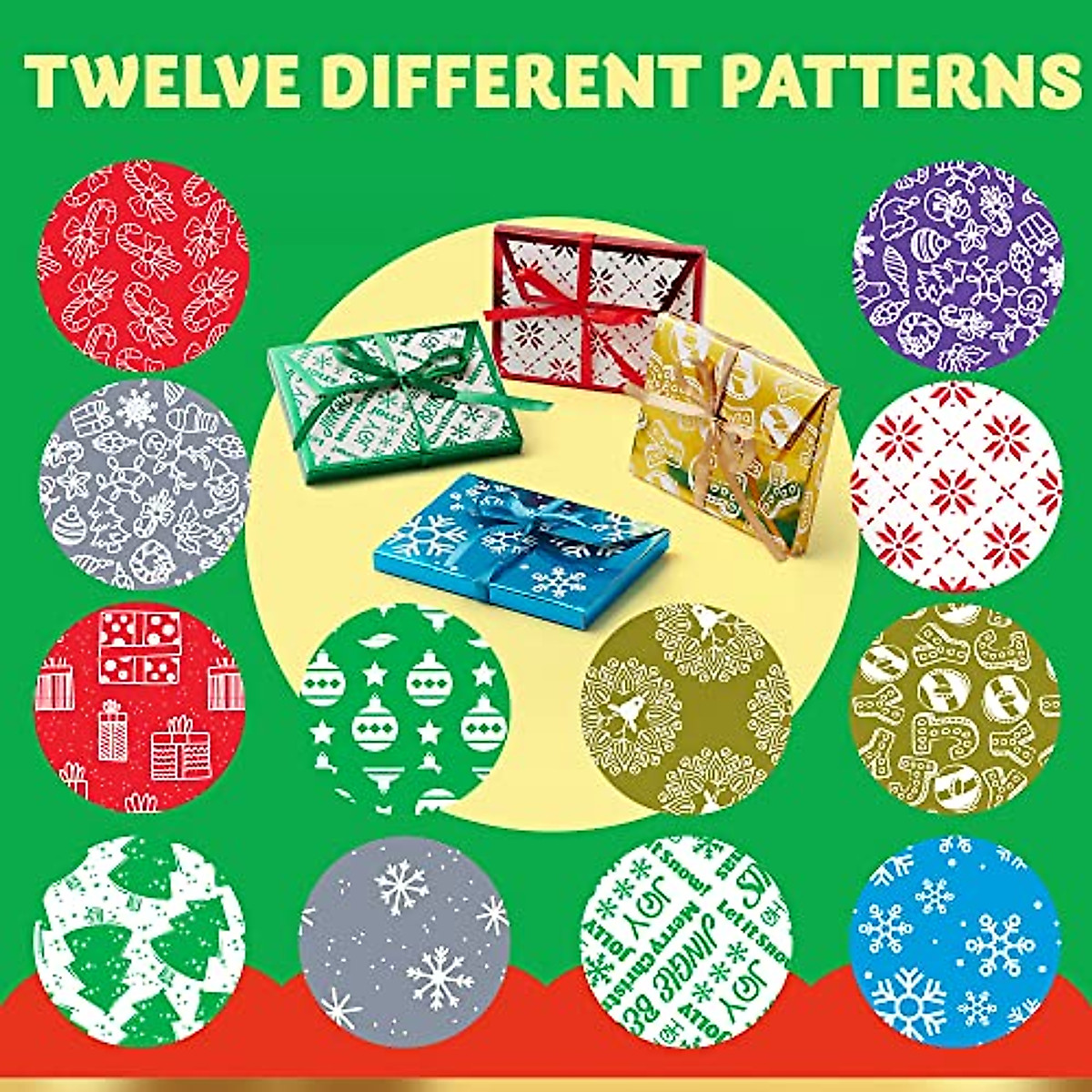 JOYIN 36 PCS Christmas Fancy Foil Gift Card Boxes with Ribbon, Decorative Wrapped Gift Card Holder Boxes (4.5" x 3.25" x 0.4") for Envelopes, Holiday Gift Decor