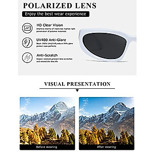kimorn Y2K Wrap Around Polarized Sunglasses Womens men Swift Oval Fashion Sport Shades Sun Glasses K1273
