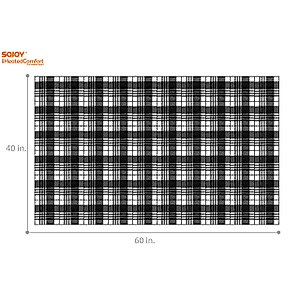 IHEALTHCOMFORT Warm Electric Heated Blanket with Intelligent Temp and 30/45/60mins Auto-Off Timer Controller for Car or RV Road Trip Outdoor Camping(60"x 40")(Black and White)…