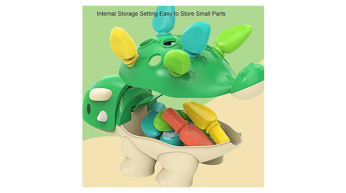 CORNICIONE Dinosaur Plugging Toy for Kids - Develop Hand-Eye Skills