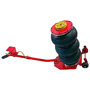 ATPTYSKJ Air Jack, 3 Ton/6600 lbs Triple Bag Air Jack, Air Bag Jack Lift Up to 17.72 Inch, 3S Fast Lifting Air Bag Jack Suitable for Long Handled Cars (Red)