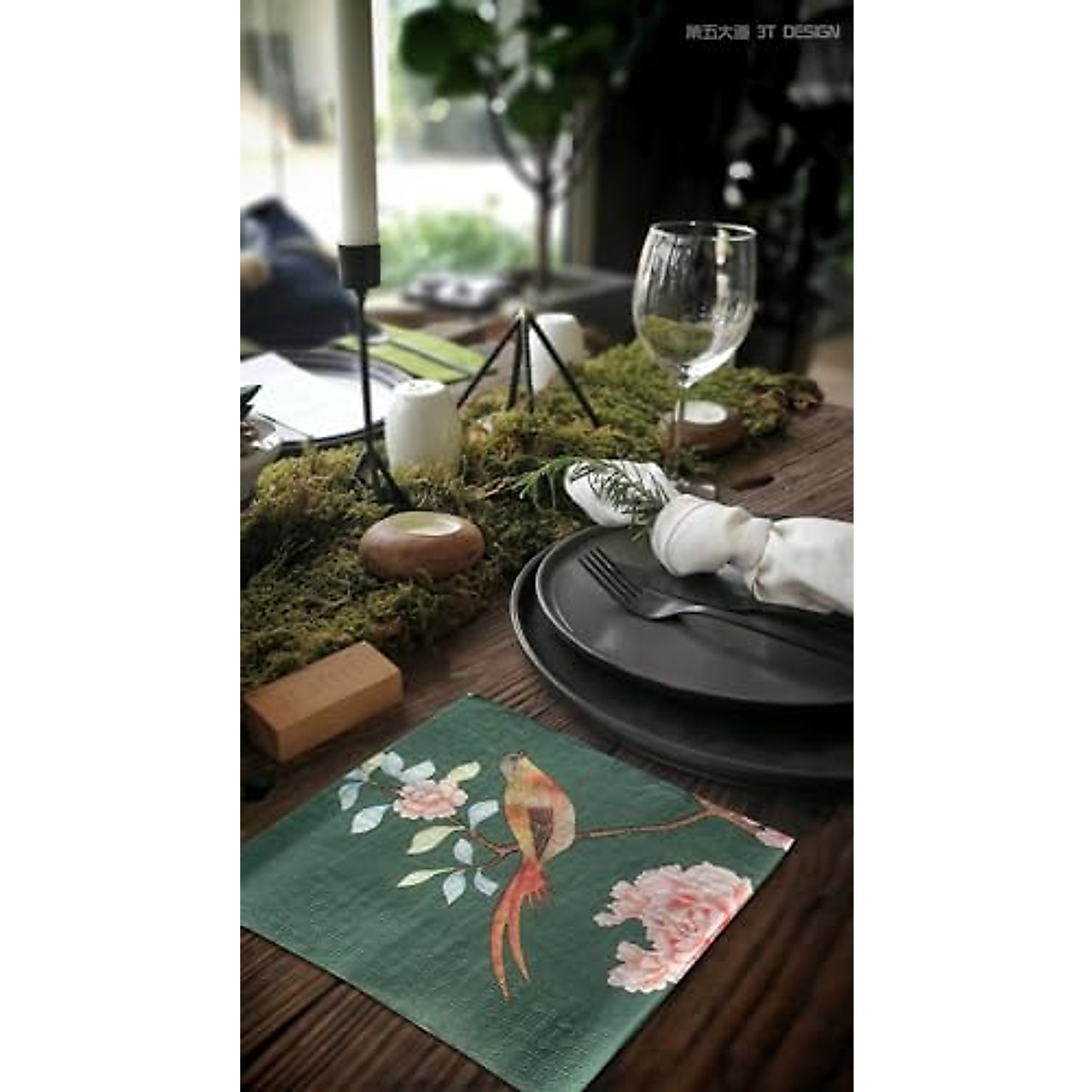 ALINK Vintage Paper Napkins, Bird Design DecoupageLuncheon Tea Party Napkins, 20 Count 2-Ply, 13 x 13 Inch