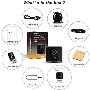 Mini Spy Camera 1080P Cop Cam As Seen On TV- Camera Wireless Hidden -Nanny Cam with Night Vision and Motion Detection-Built-in Battery-No WiFi Needed