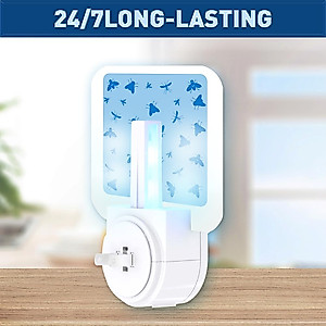 Cleanuper 24-Pack Replacement Glue Cards for Models SH502 SH503, DT3005W DT3005W-DS3 DT23005-06, Indoor Plug-in Flying Insect, Mosquito, Moth and Fly Trap Refill Pack, Extremely Sticky, Economic Pack