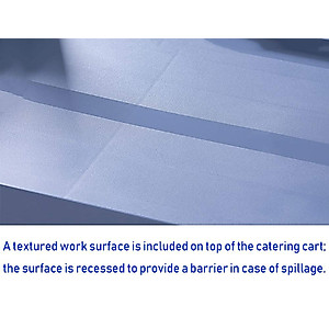 INDYAH Movable Trolleys, Kitchen Storage Hand Trucks, Hotel Caterolling Cart with Handleplastic Restaurants Service Trolley with Large Universal Wheel/Black/107X51X97Cm