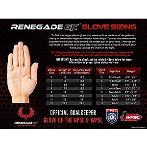 Renegade GK Triton Specter Goalie Gloves with Pro-Tek Fingersaves | 3.5+3mm Super Grip & 4mm Duratek | Black & Blue Soccer Goalkeeper Gloves (Size 5, Kids, Boys, Girls, Roll Cut, Level 2)