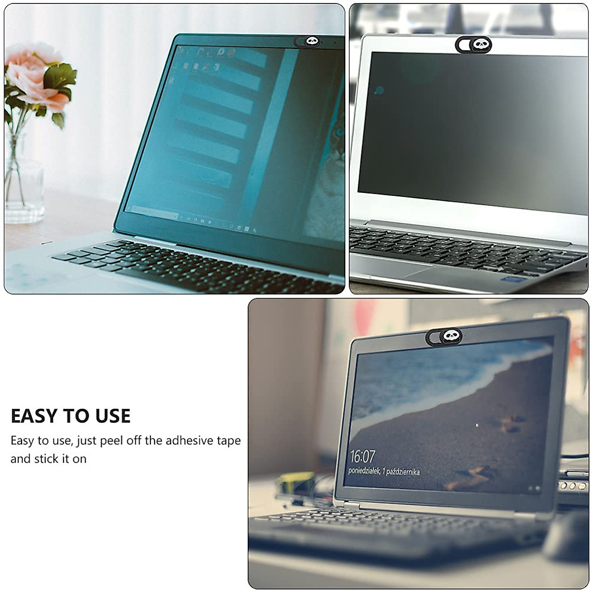 SOLUSTRE Webcam Privacy Shield 6PCS Cover Laptop Lens Cap Laptop Slide Blocker Webcam Cover Slider Webcam Cover Slide for Tablet Privacy Webcam Covers Peeping