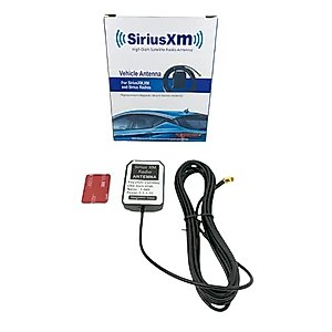 Partx Magnetic Vehicle Antenna Replacement for All SiriusXM Radio Receiver Cradles and Docks Satellite Sirius XM Radio Car Truck SUV Home 10 FT Cable SMB Female 90 Degree Angle Connector