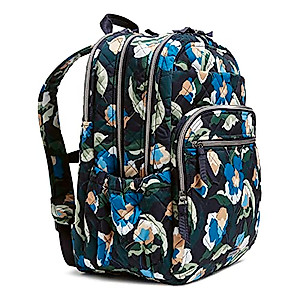 Vera Bradley Women's Performance Twill XL Campus Backpack, Immersed Blooms, One Size