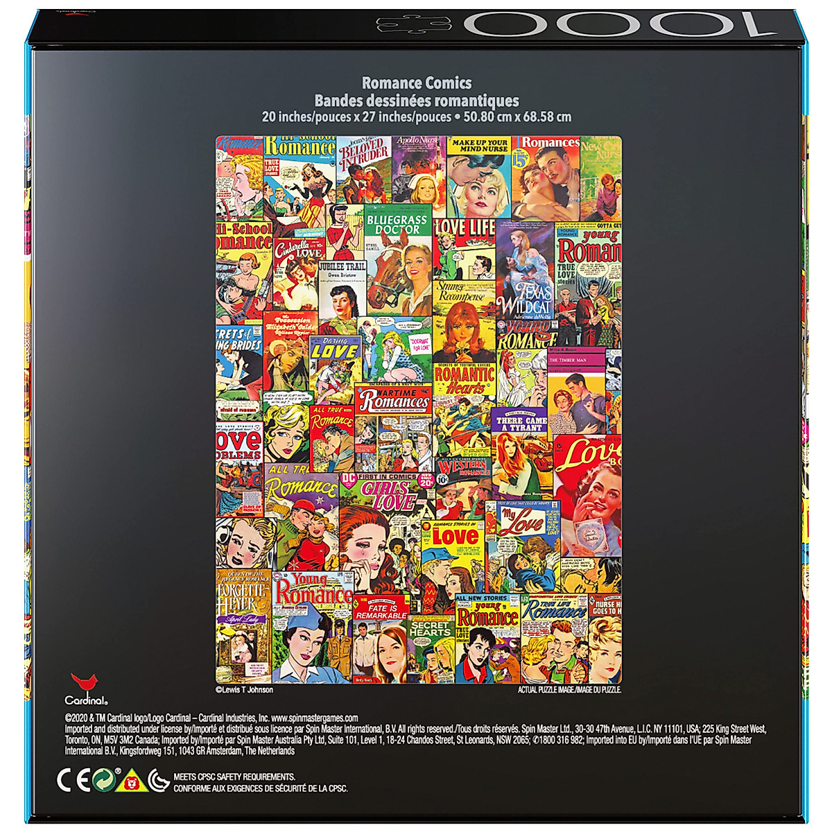 2-Pack of 1000-Piece Jigsaw Puzzles, Retro Comics and Fruit Labels, Puzzles for Adults and Kids Ages 8+, Amazon Exclusive