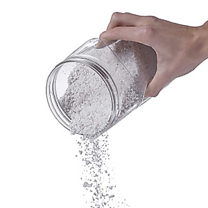 Hudson Exchange 1/2 Gallon Plastic Grip Jar with Cap (6 Pack), Food Grade BPA Free PET, Clear