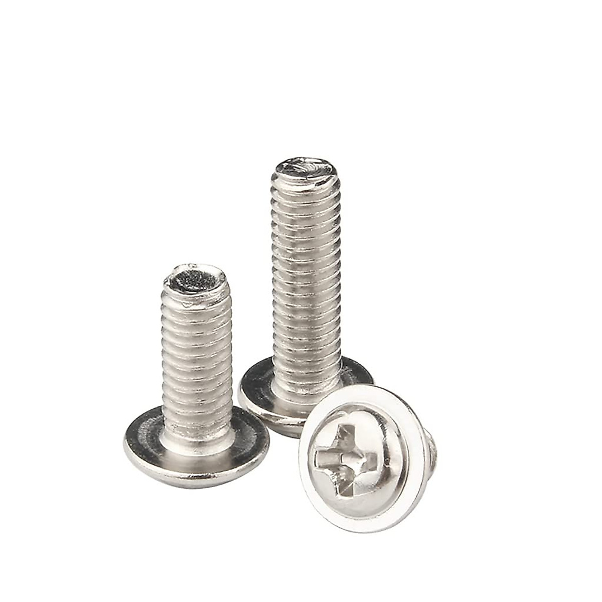 Metric M4 Knobs Screws for Chinese Konbs Pulls Handles, Washer Head Bolts Phillips Drive PWM Machine Screws for Metric M4 Holes Cabinet Door Knob Pull Handle (M4 x 35mm, 50 Pcs)