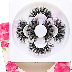 25mm 3D Mink Lashes Full Volume Mink Eyelashes Fluffy Volume Dramatic 25mm Mink Lashes Extension Cruelty-free Siberian Mink Strip Eyelashes (06 61 82 mix)…………