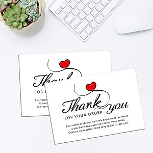 50 PCS Thank You for Your Order Cards - Customer Thank You Cards-Postcards Purchase Inserts to Support Small Business, Package Insert 4X6 Inches.