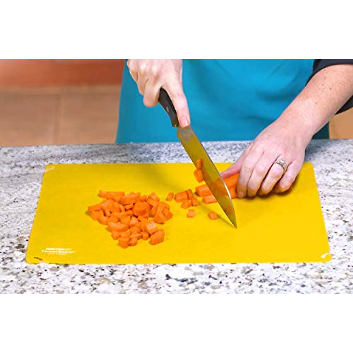 FUNCTIONAIRE Funnel-Board Kit – 4 Cutting Boards That Convert to a Funnel or Scoop. Includes EZ Mount Storage Holder That mounts Inside Cabinet Doors (no Screws Required). Watch Demo Video.