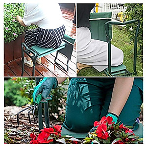 Novinex Folding Gardening Seat and Kneeler With Soft Eva Pad Seat with Stool Chair Pouch Home Gardening Supplies Garden Home Kneeler Seat Pad