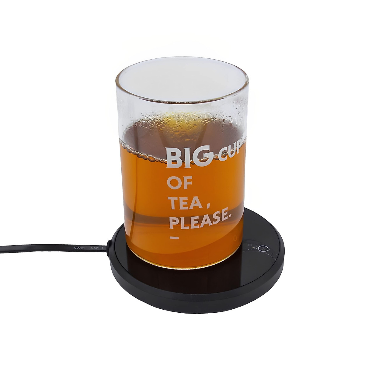 Coffee Mug Warmer with 2 Temperature Setting, Auto Shut Off Electric Cup Warmer for Desk, Smart Cup Warmer for Heating Coffee, Milk, Tea and Beverage, Black