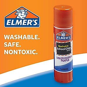 Elmer's Disappearing Purple School Glue Sticks, 0.24 oz Each, 4 Sticks per Pack (E543)